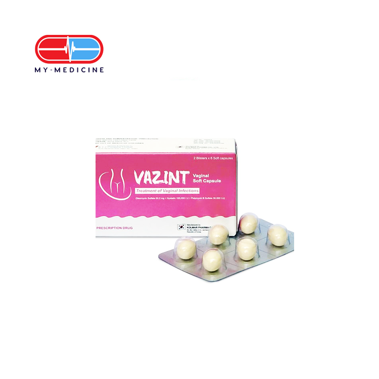 Vazint Vaginal Soft Capsules (6 pcs) | My-Medicine: Myanmar Online ...